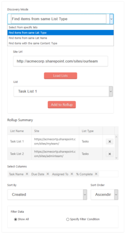 SharePoint Custom Linked List Rollup Web Parts | Bamboo Solutions