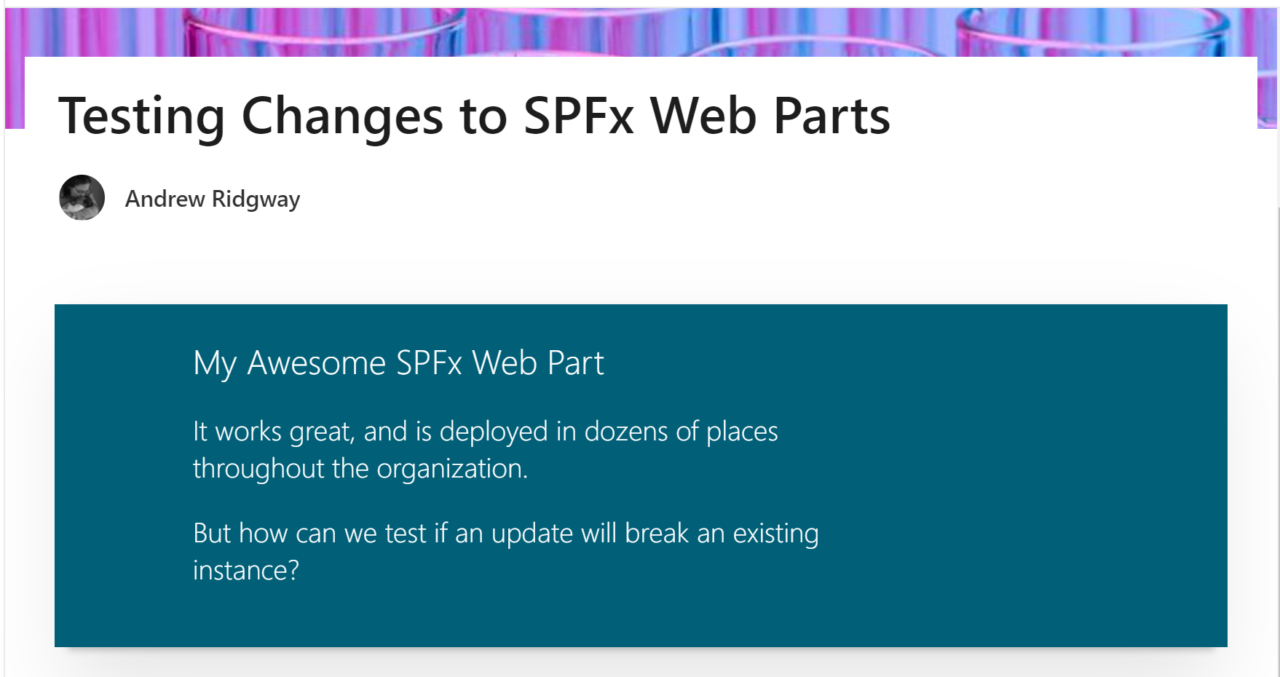 How to test updates to spfx web parts against production instances